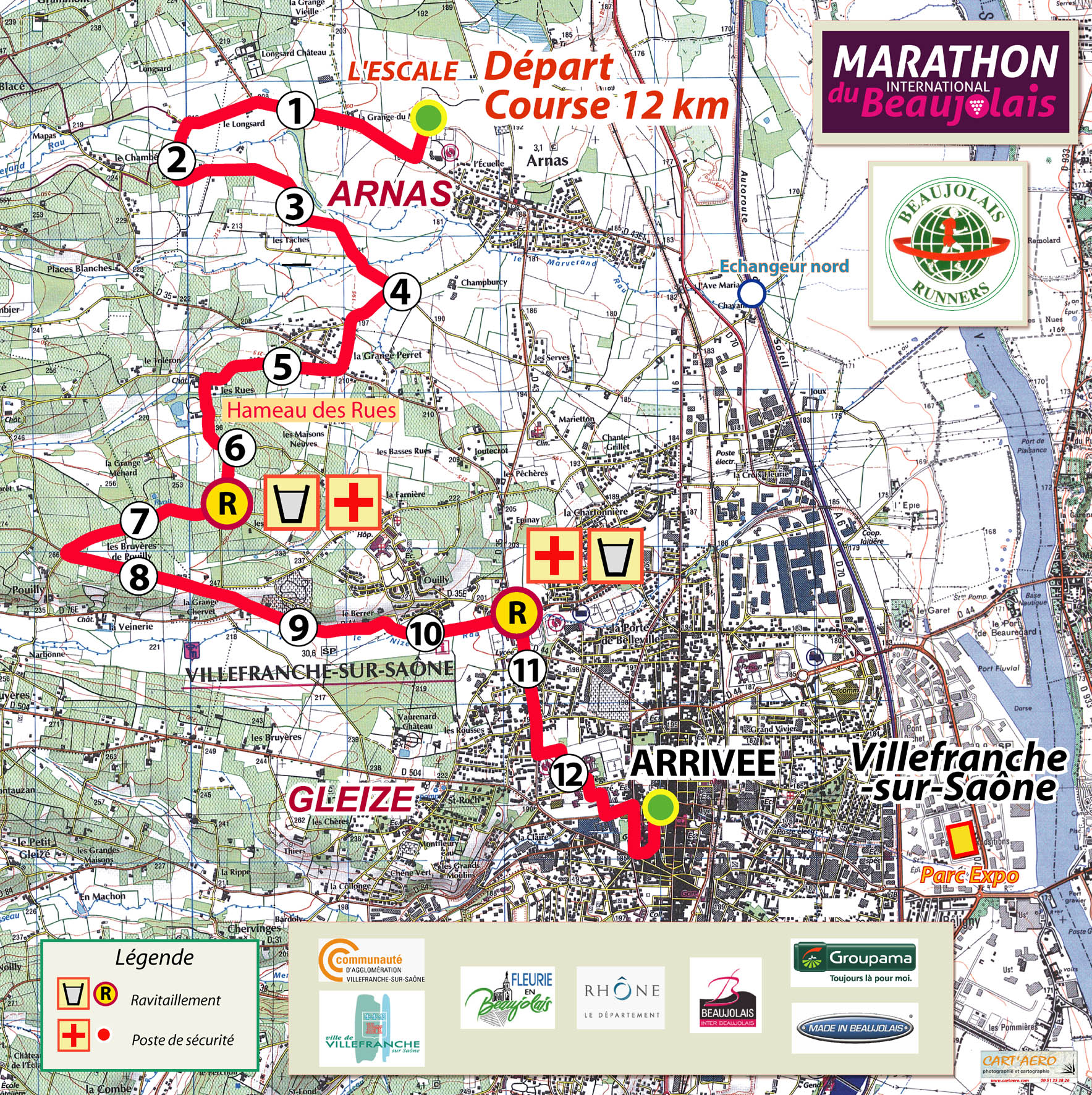 Parcours 12km Beaujolais 2011 | Lepape-Info